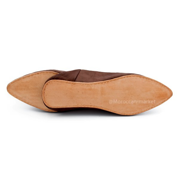 Babouches marocaines homme Belgha en cuir souple