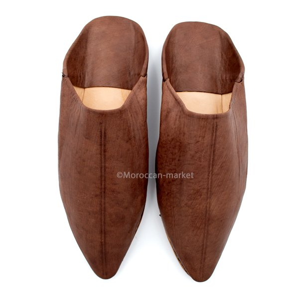 Babouches marocaines homme Belgha en cuir souple